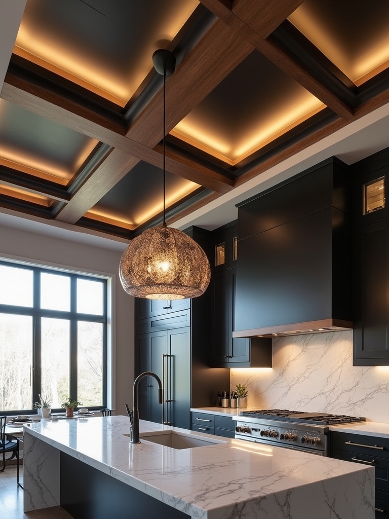 Kitchen Ceiling Design Modern Interiors Featuring Statement Details